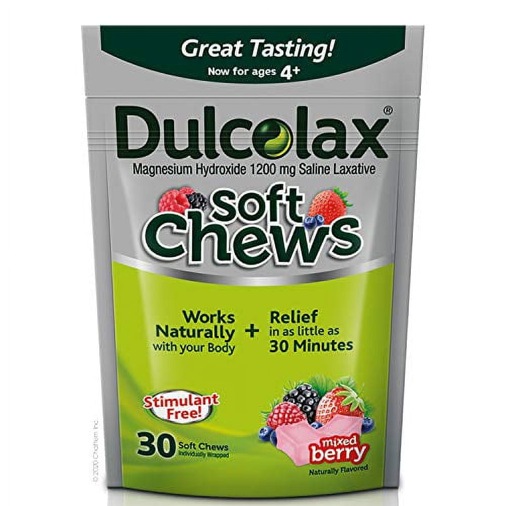 Dulcolax Laxative Soft Chews, Stimulant Free Constipation Relief, Mixed ...