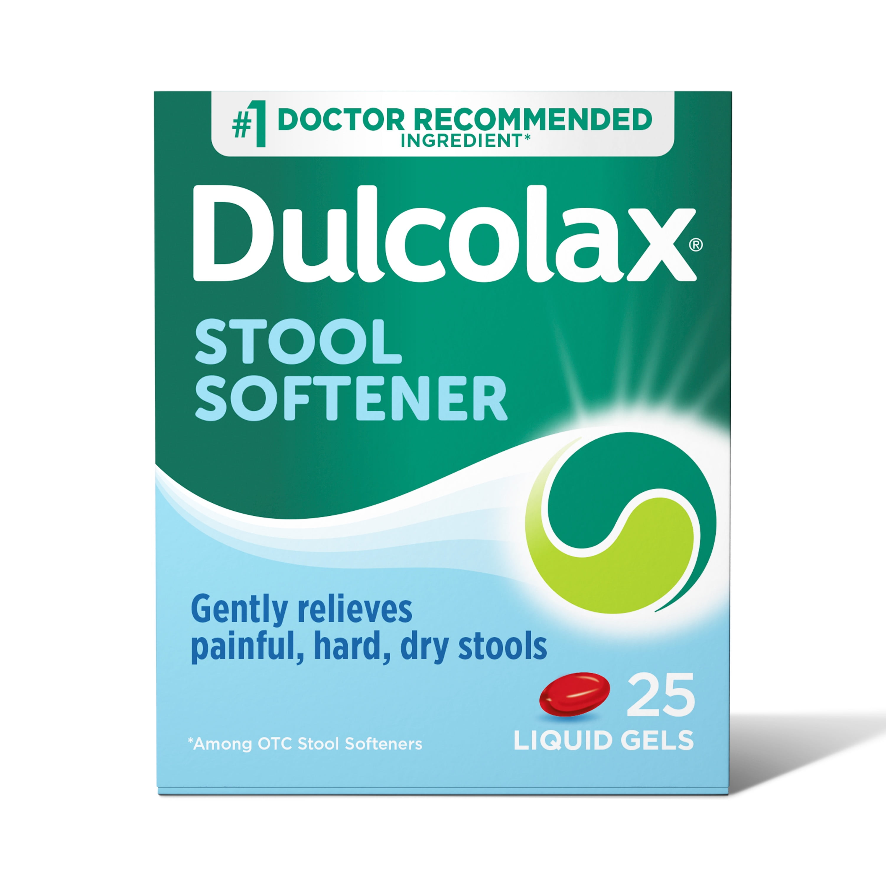 Dulcolax Stool Softener Laxative Liquid Gel Capsules, Softens Stool ...