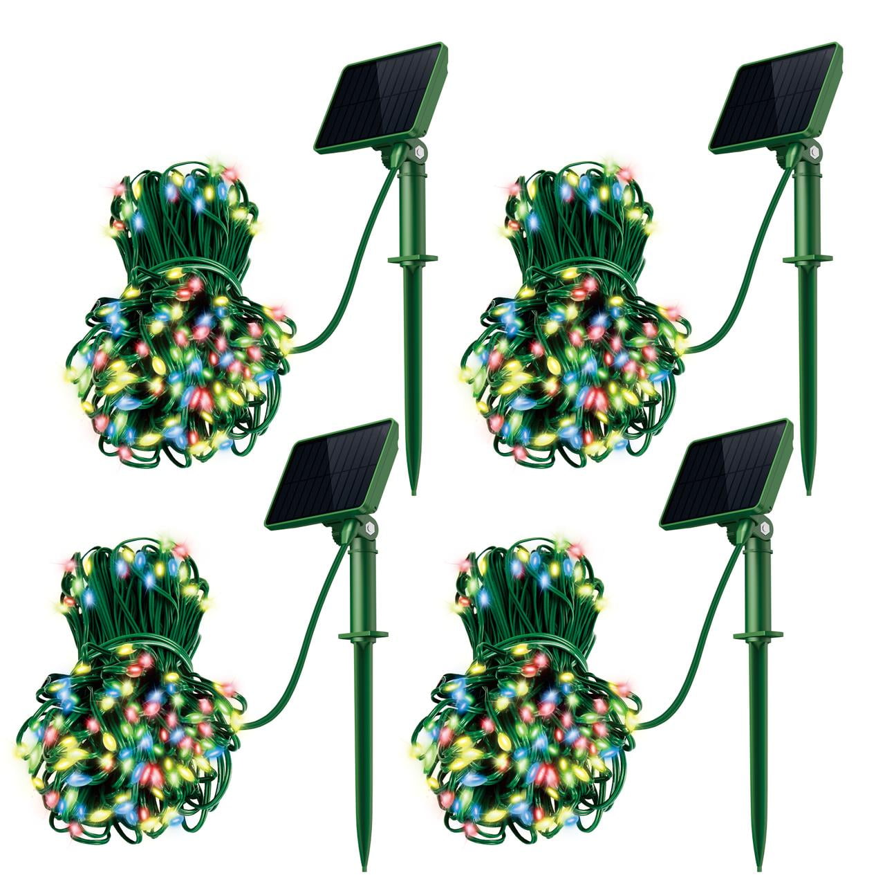 Dulexopto 4P 288FT 800 LED Solar String Lights, USB Charging, Ideal for ...
