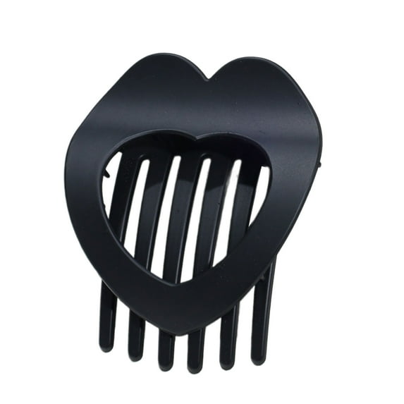 Dull Heart Hair Clamps Not Slip Flat Barrettes For Women Females Thin ...