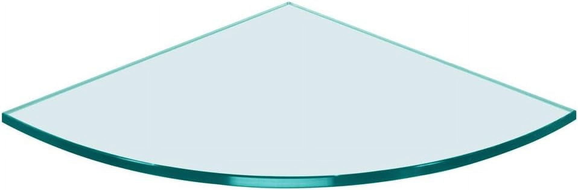 Dulles Glass 12" x 12" Quarter Round Floating Glass Shelf - Shelf Only ...