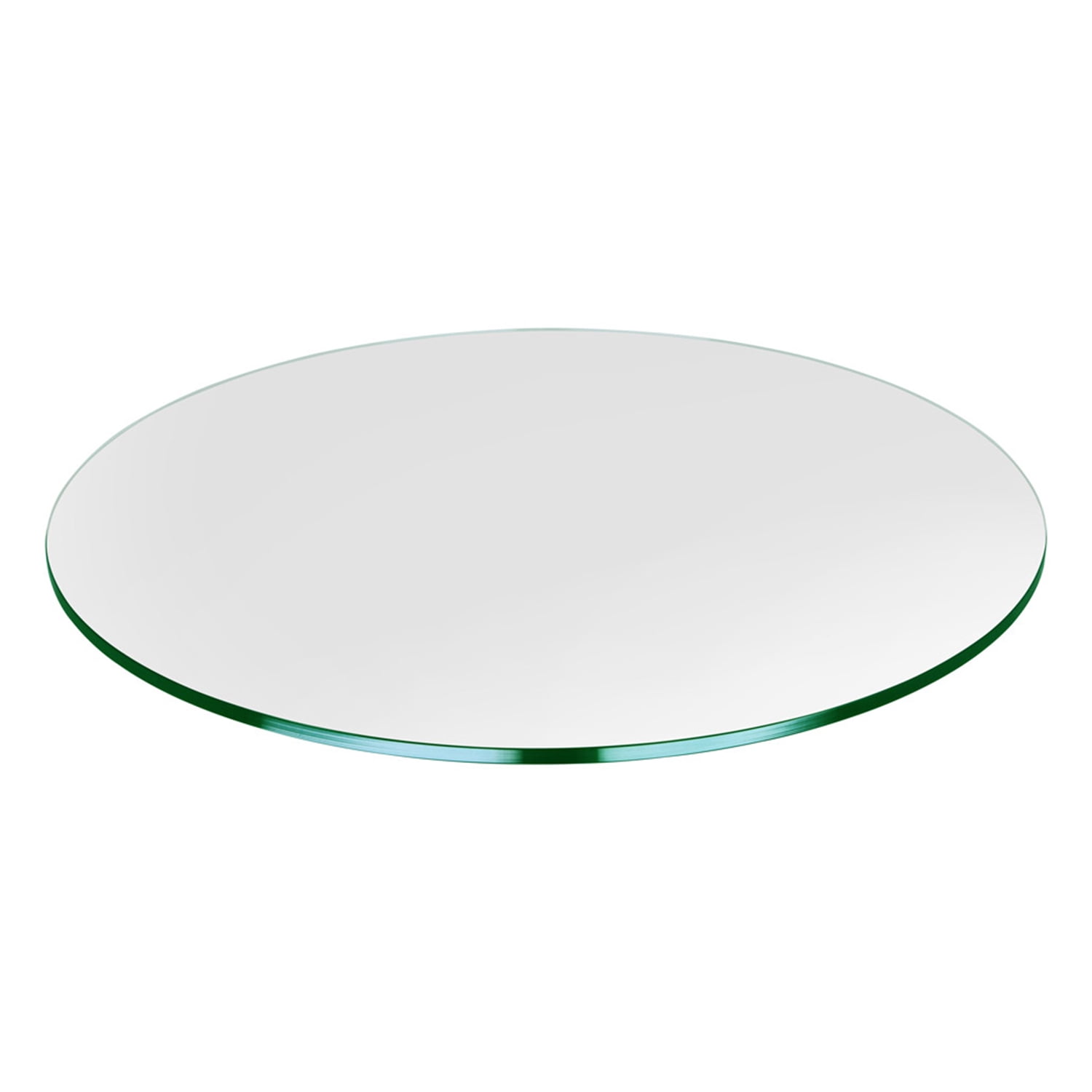 Dulles Glass 14" Round Glass Table Top - Tempered - 3/8" Thick - Flat ...
