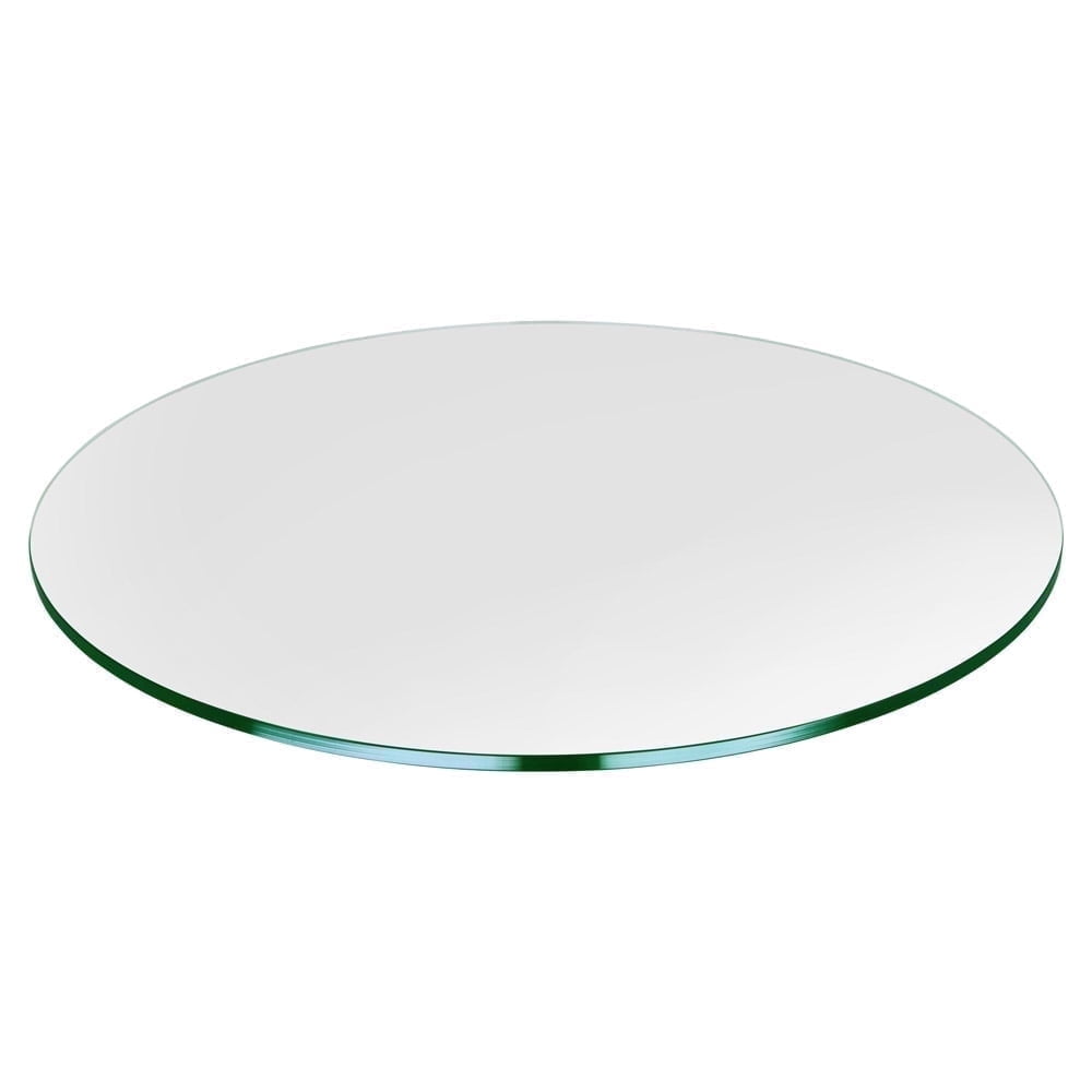 Dulles Glass 18" Round Table Top 1/4" Thick, Flat Polished Tempered ...