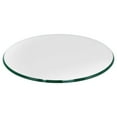 Dulles Glass 24" Round Tempered Glass Table Top, 1/2" Thick, Ogee Edge ...
