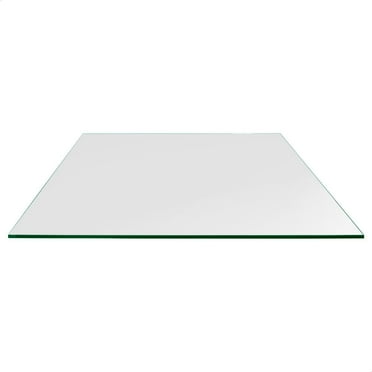 Fab Glass and Mirror Square 0.37 in. Thick Pencil Polish Touch Corners ...