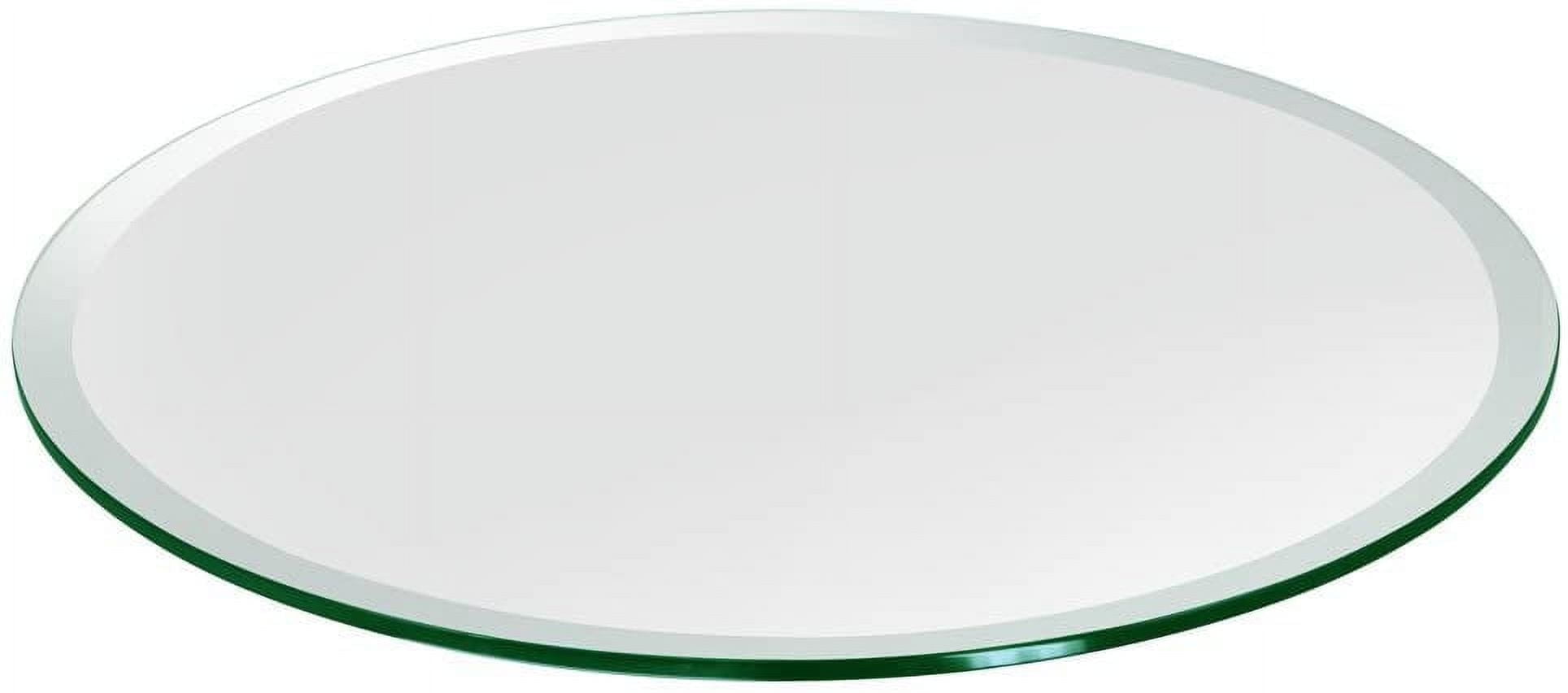 Dulles Glass 28" Round Glass Table Top - Tempered - ½” thick - Bevel ...