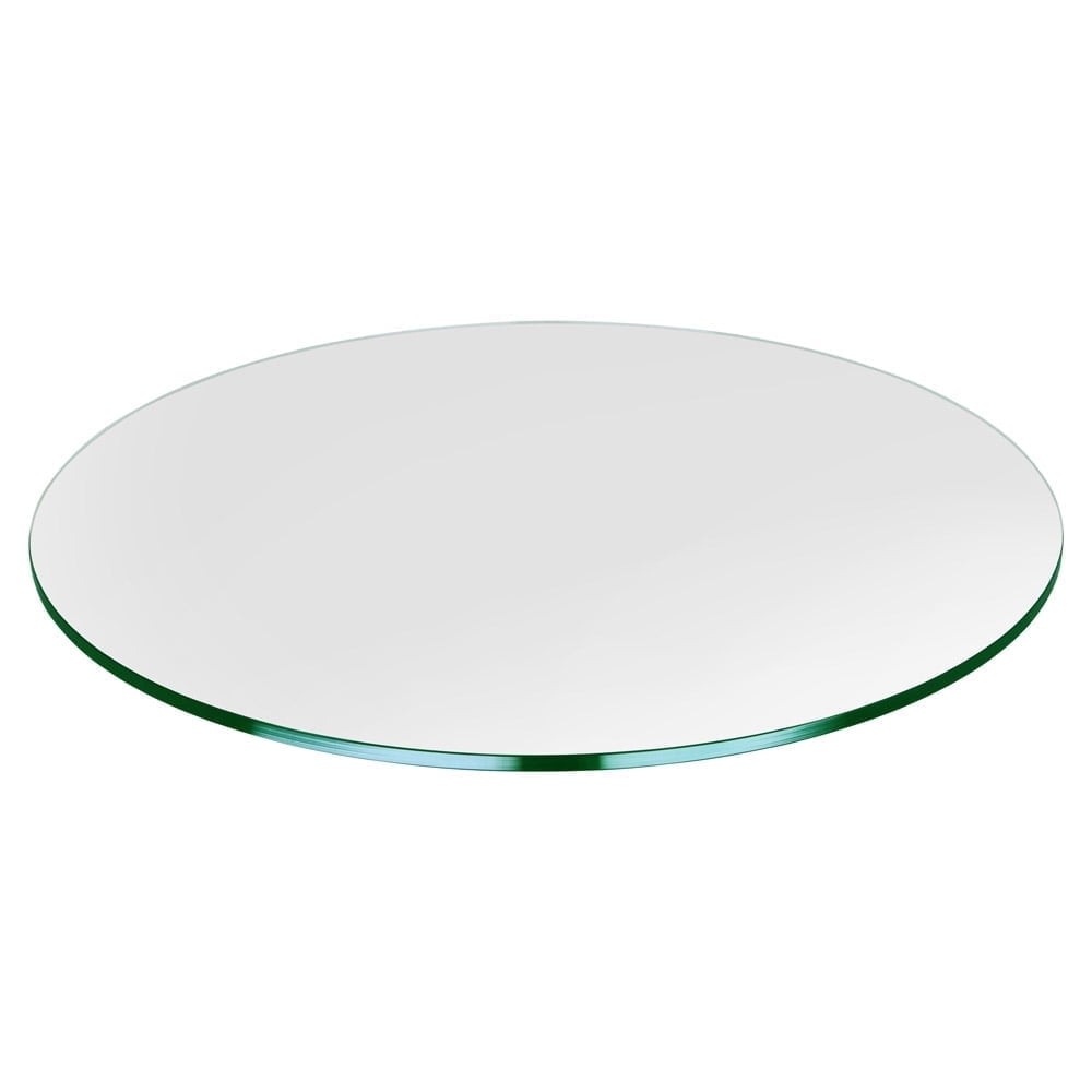 Dulles Glass 48" Round Table Top 3/8" Thick, Flat Polished Tempered ...
