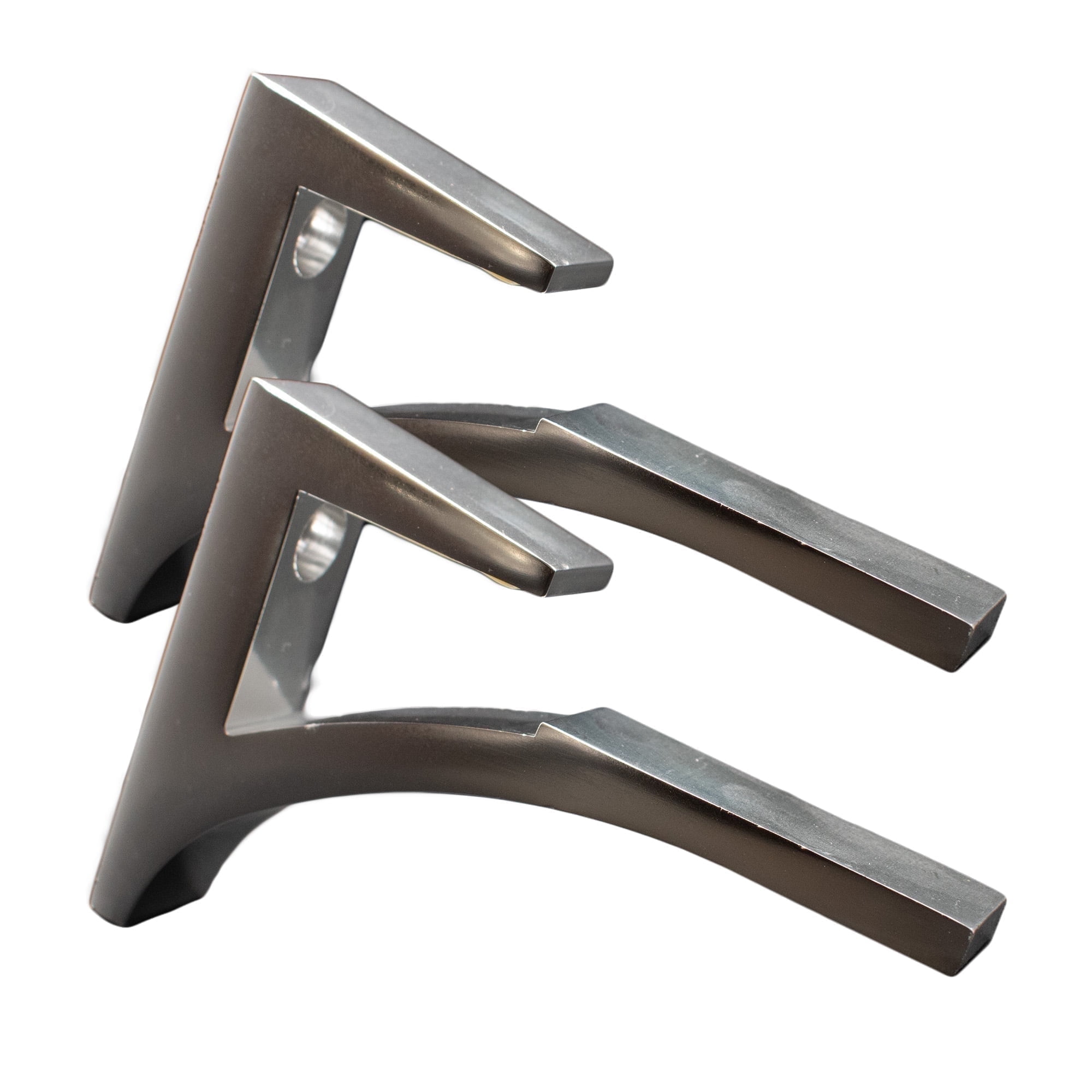 Dulles Glass Aluminum Shelf Brackets, Chrome Finish, Durable ...