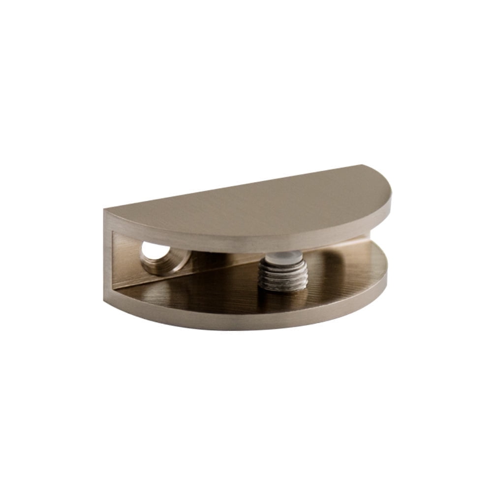 Dulles Glass Floating Shelf Brackets, Rounded Clamps Heavy Duty ...