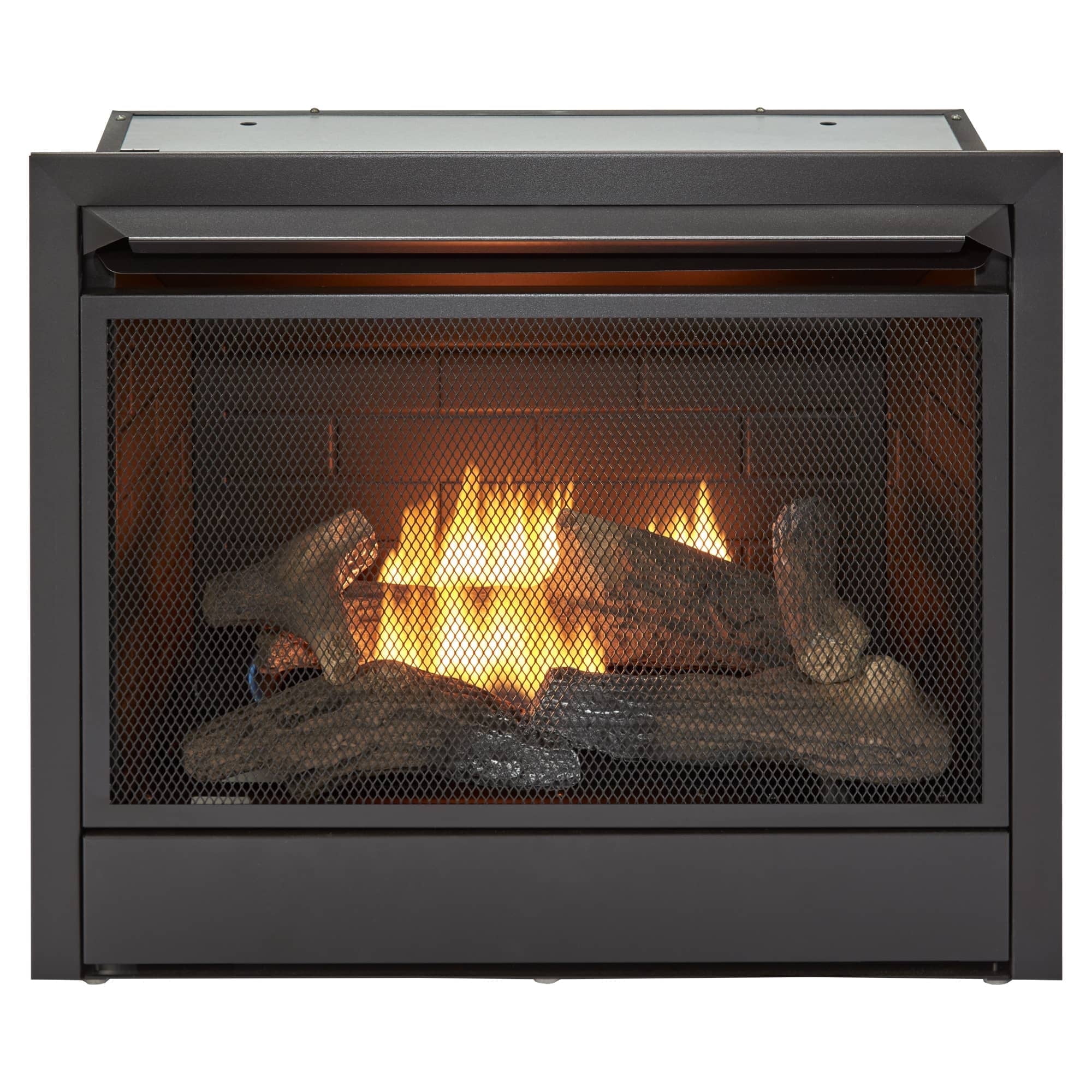 Duluth Forge Ventless Gas Fireplace Insert with Remote Control, 26,000 BTU, Natural Gas or ...