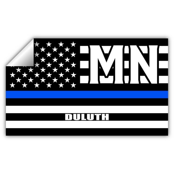 Duluth MN Minnesota St. Louis County Thin Blue Line Stealthy USA Flag ...