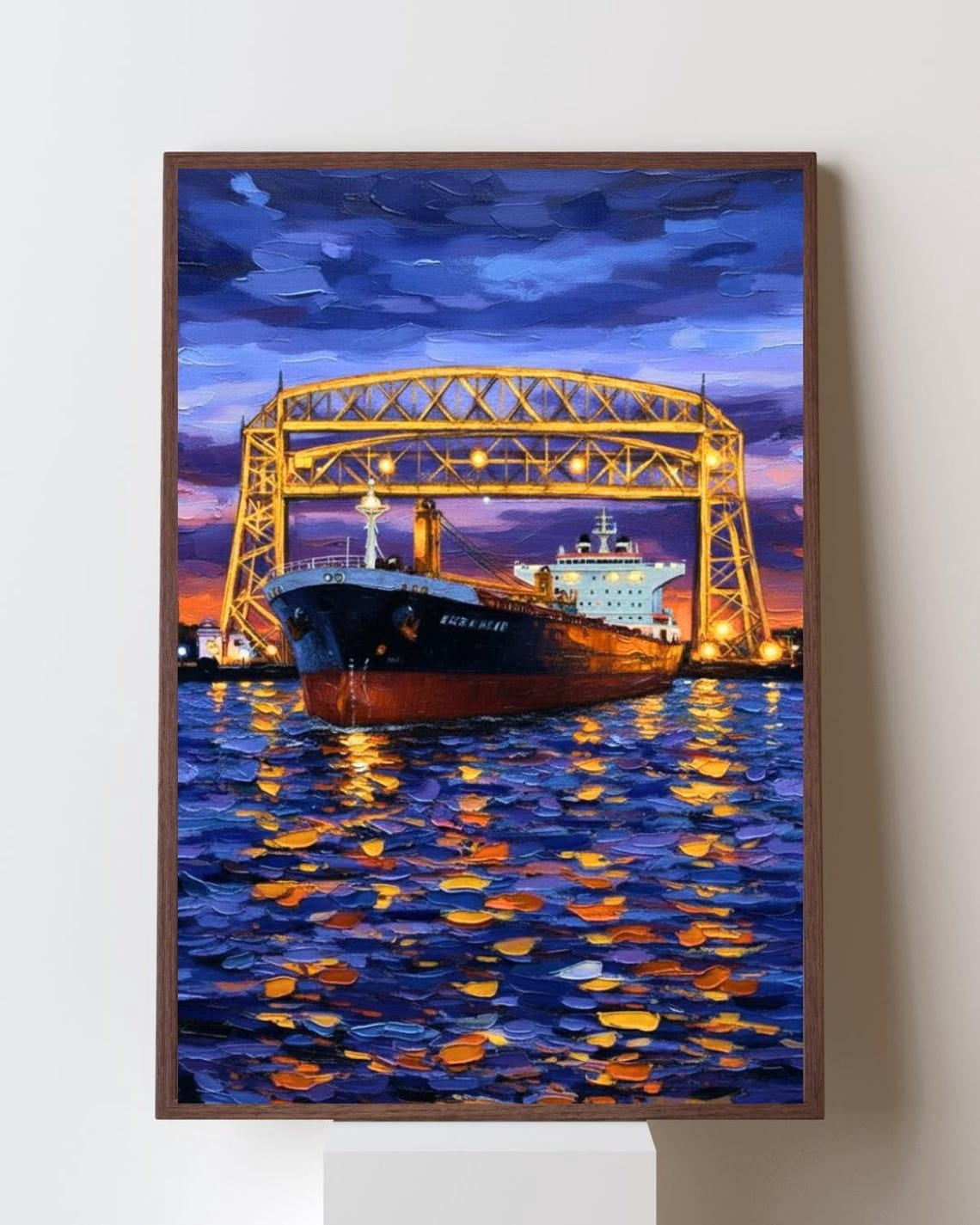 Duluth Minnesota Lift Bridge Lake Superior Freighter Canal Park North ...