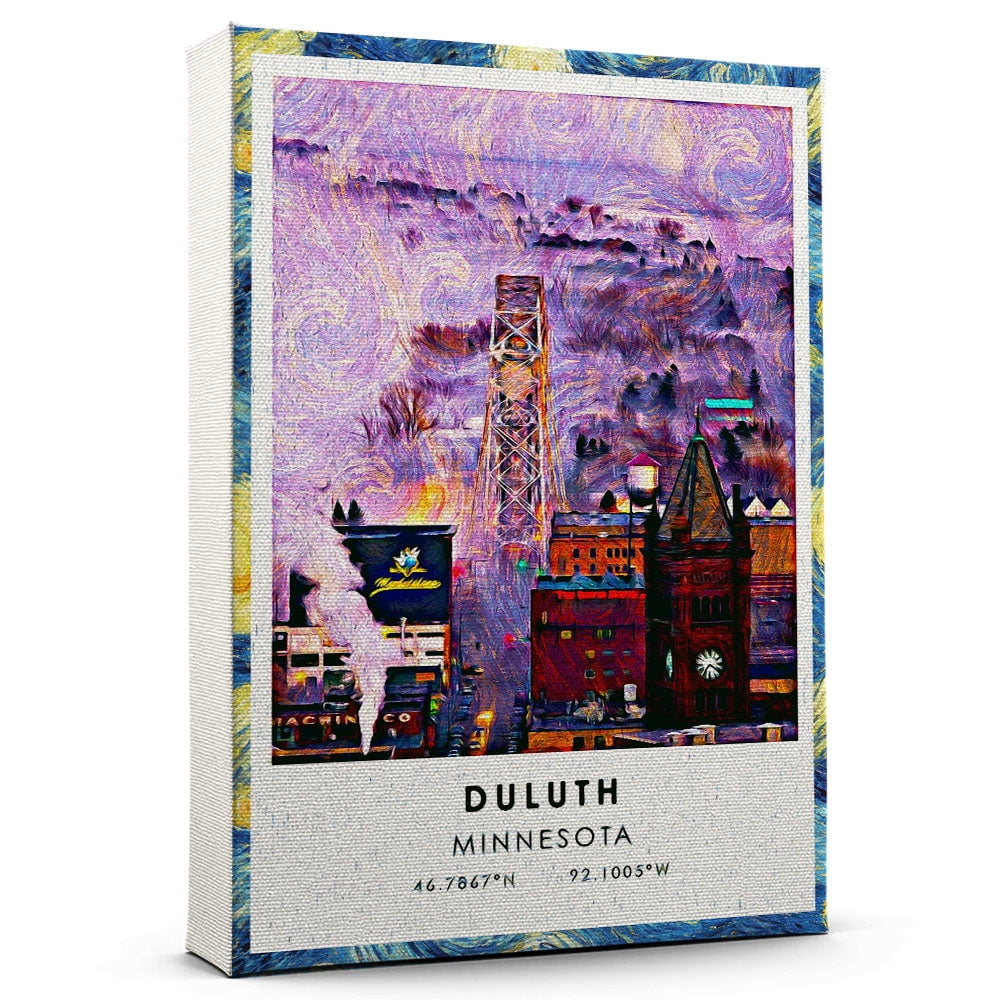 Duluth Travel Canvas, Minnesota Travel Art Canvas, Duluth Travel City ...