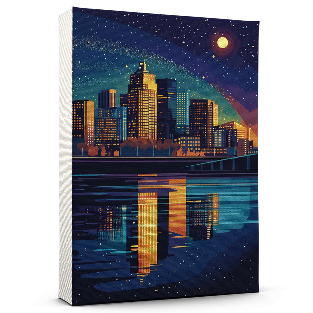 Duluth Travel Canvas Prints, Minnesota Starry Night Travel decor ...