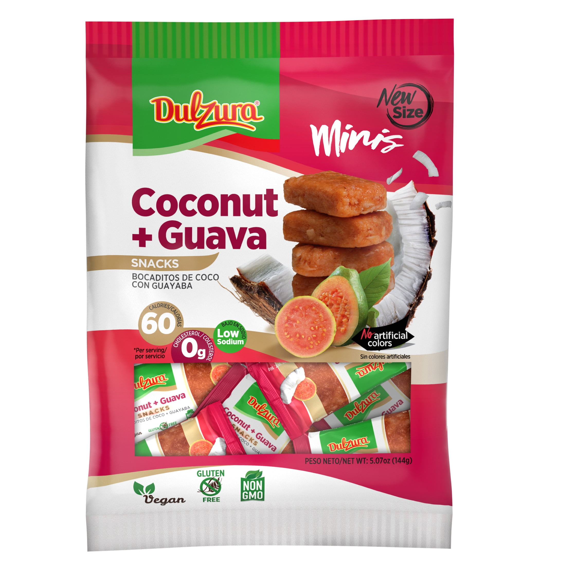 Dulzura Coconut Guava Mini Snack 3.4 oz Vegan Individually Wrapped ...