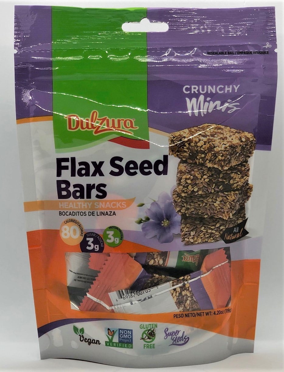 Dulzura Flax Seed Bars 4.20oz Bag Healthy Snacks - Walmart.com