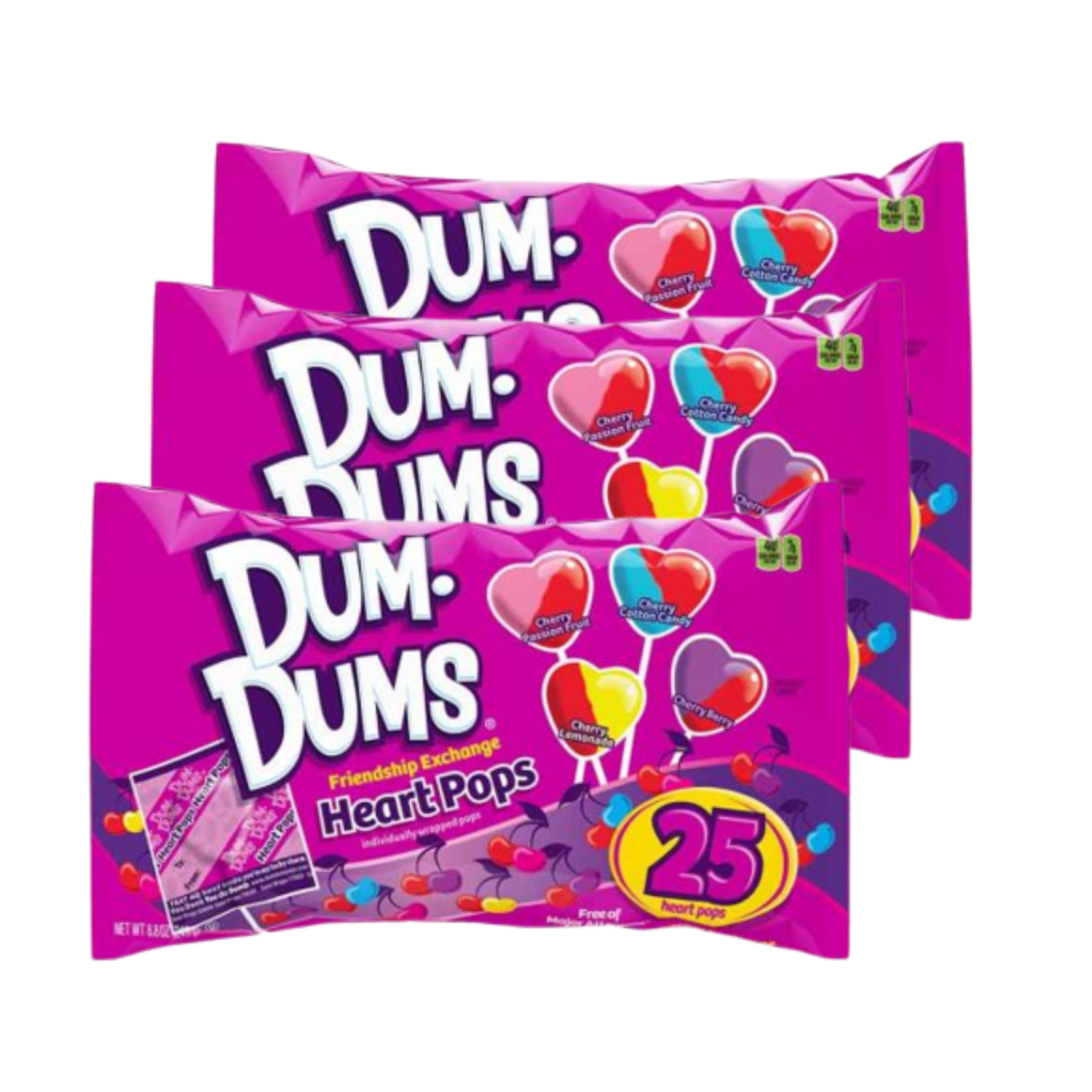 Dum Dum's Friendship Exchange Heart Pops - Bag of 25 - Walmart.com