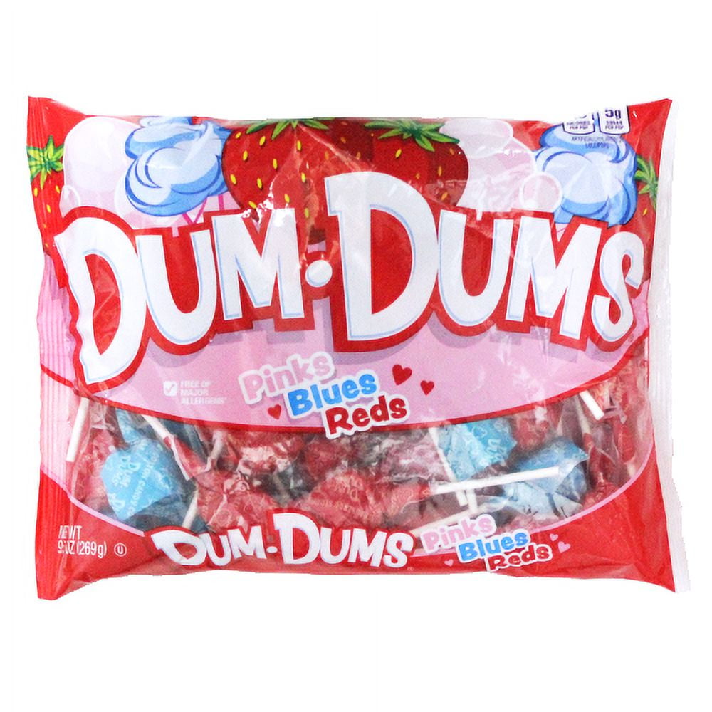 Dum Dum's Pinks Blues Reds 9.5 oz. Bag - Walmart.com