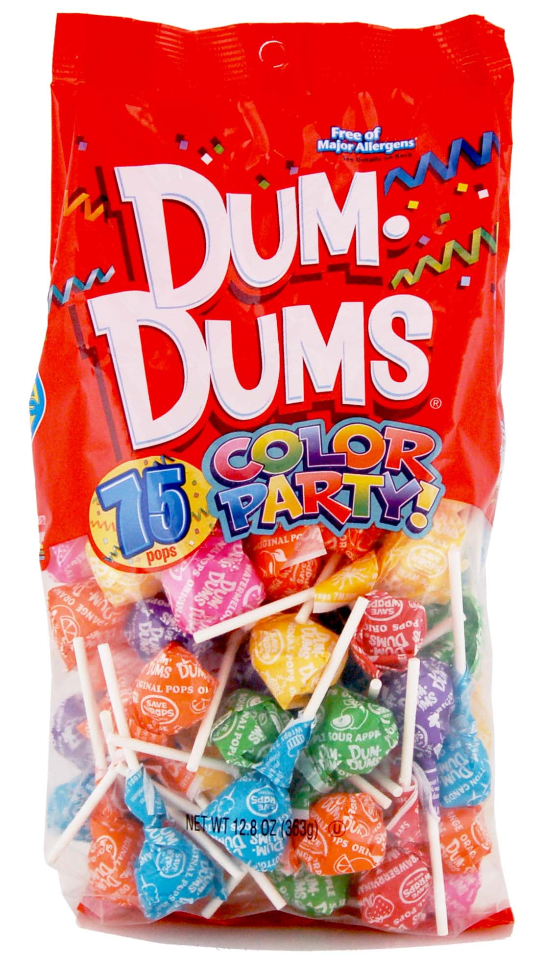 Dum Dums Color Party Lollipops, Rainbow, Mixed Flavors, 12.8oz ...