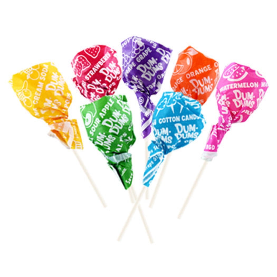 Dum Dums Color Party Lollipops, Rainbow, Mixed Flavors, 12.8oz ...