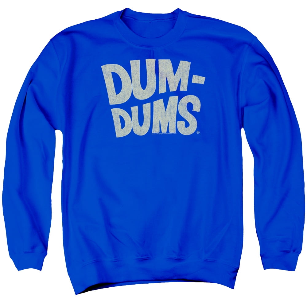 Dum Dums/Distressed Logo Adult Crewneck Sweatshirt Royal Blue - Walmart.com