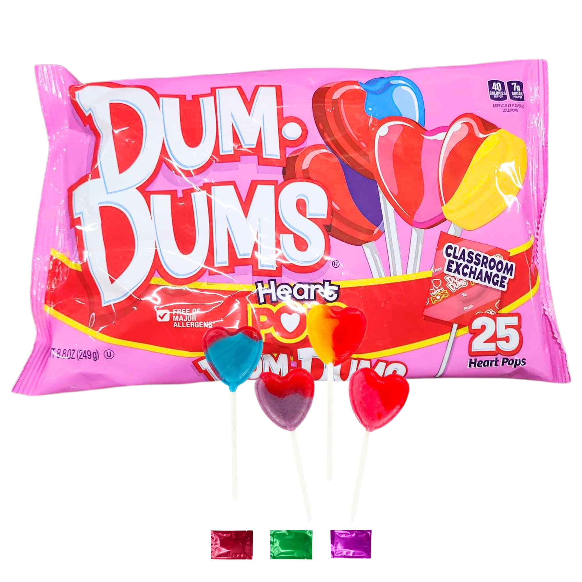 Dum Dums Heart Pops Lollipop Candy 25 ct - Walmart.com