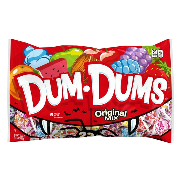Dum Dums Original Assorted Flavor Mix Lollipops Candy 225 Count ...