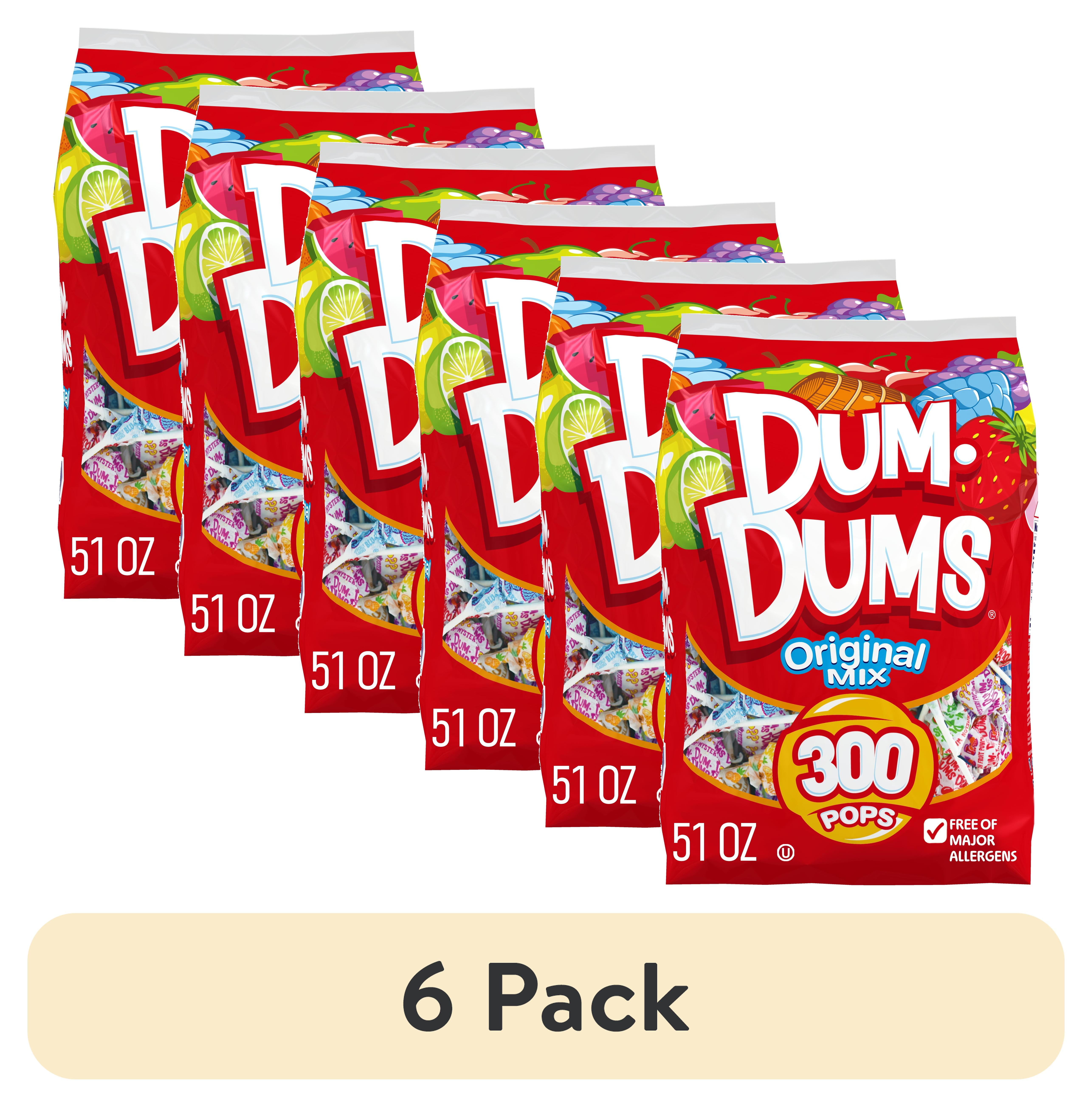 (6 pack) Dum Dums Original Flavor Mix Lollipops & Suckers, Party Candy ...