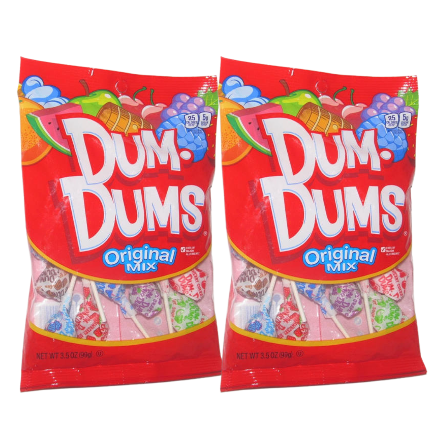 Dum Dums Original Mix 3.5 oz Bag packed Perfect for Snacking, Trick-or ...