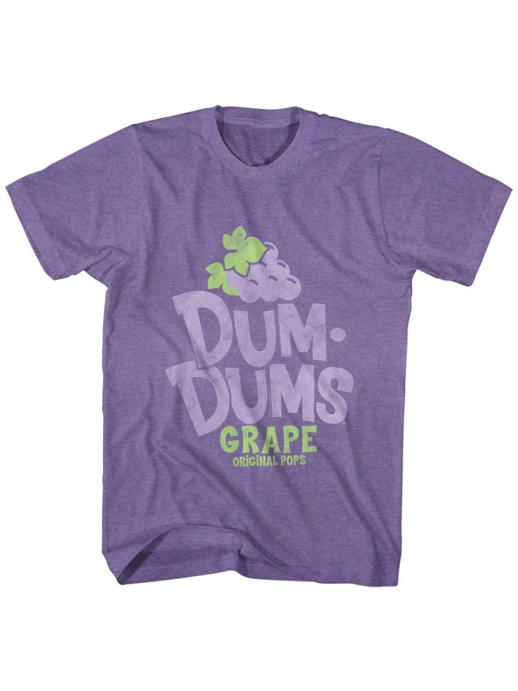 Dum Dums Sugar Candy Lollipop Grape Original Pops Adult T-Shirt Tee ...