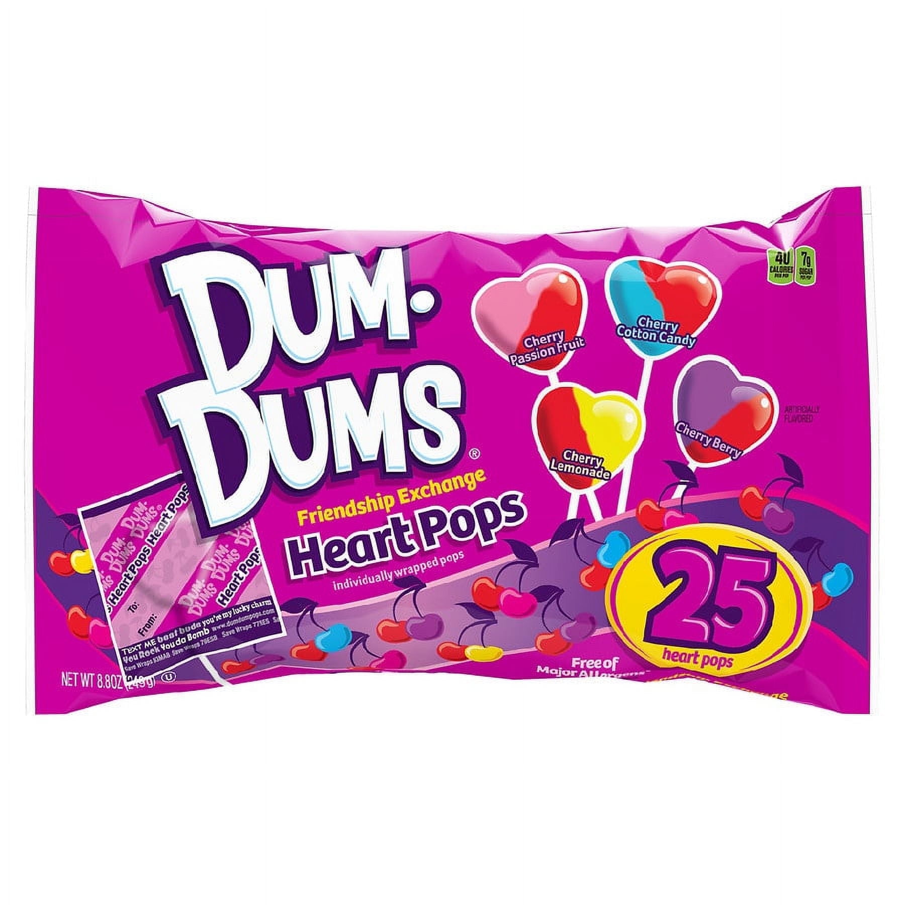 Dum Dums Valentine's Heart Pops 25.0 ea Pack of 2 - Walmart.com