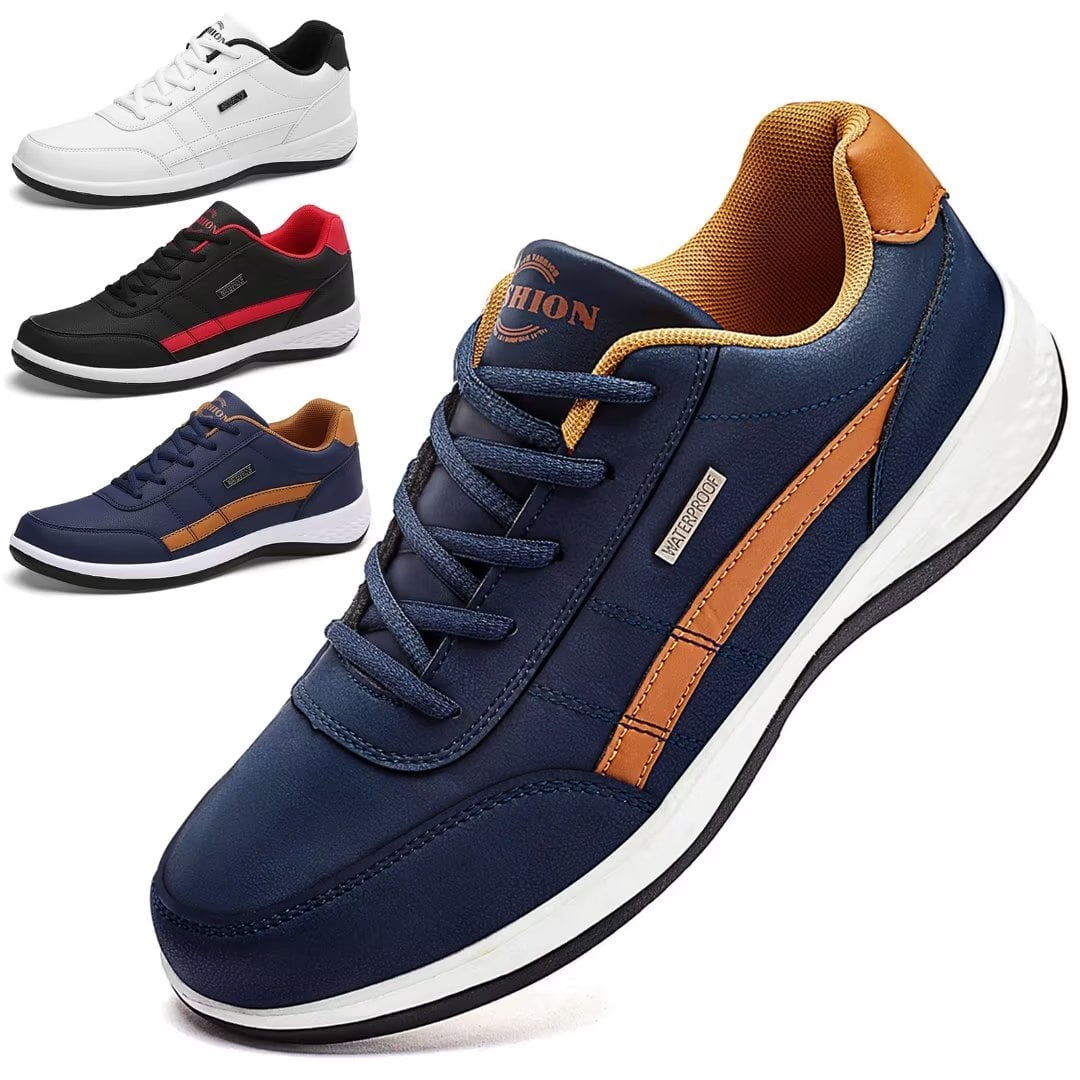 Dumajo Mens Athletic Running Sneakers Casual Leather Breathable ...