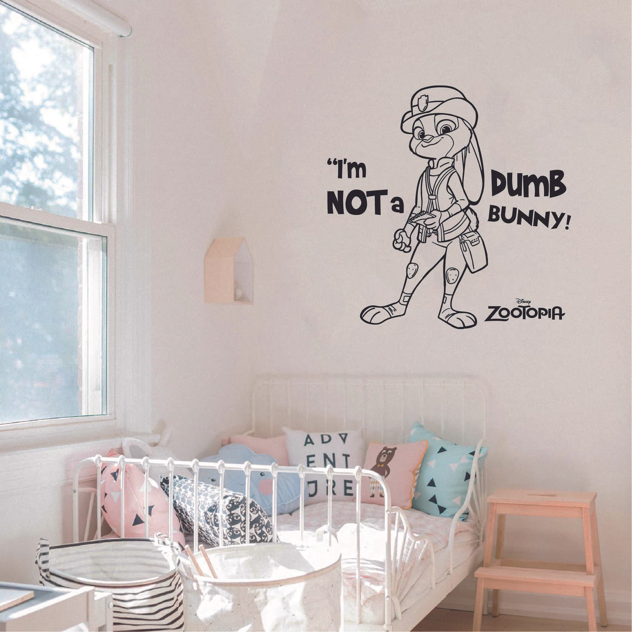 Not A Dumb Bunny Quote Zootopia Cartoon Quotes Wall Sticker Art Decal ...
