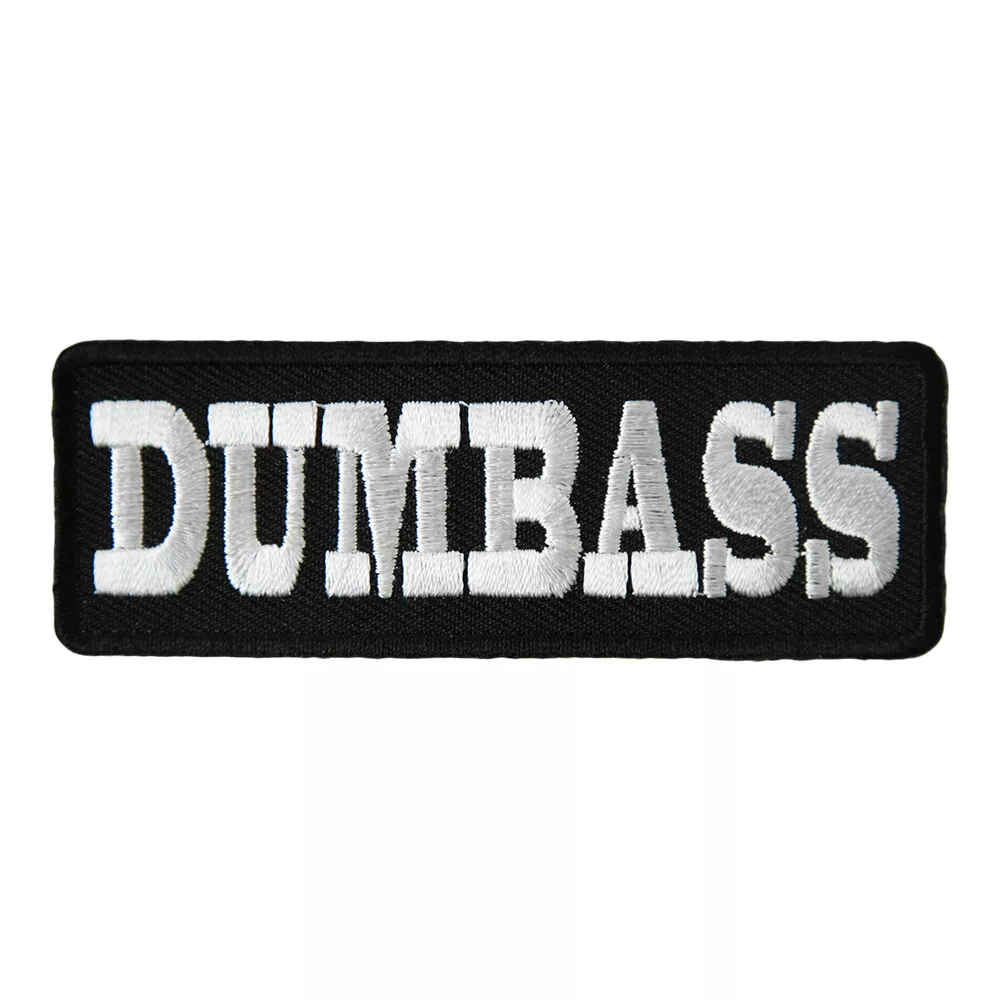 Dumbass Black & White Patch, Funny Sayings Patches - Walmart Business ...
