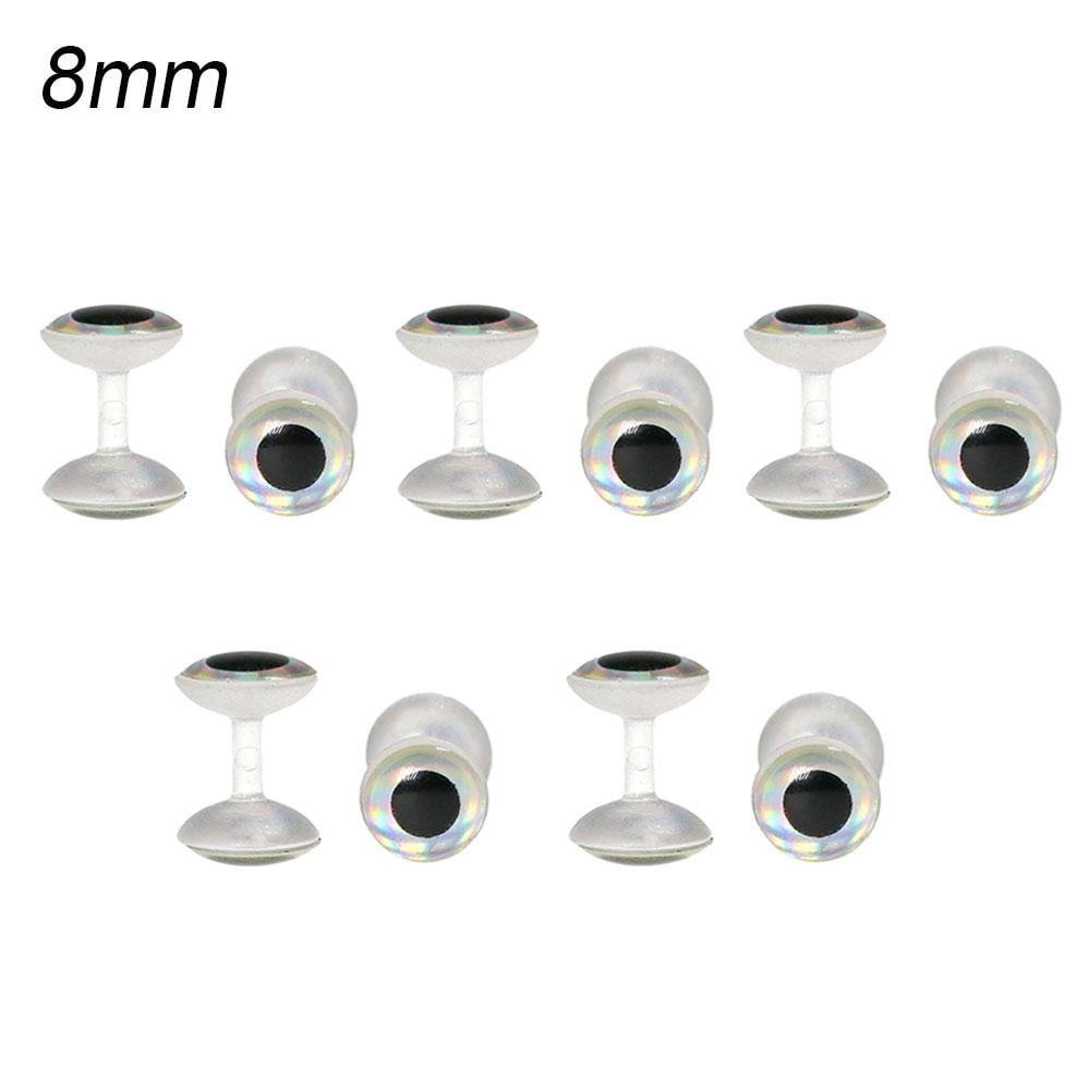 Dumbbell 3D Fish Eyes for Fly Tying Lures, Plastic Resin, 6mm & 8mm ...