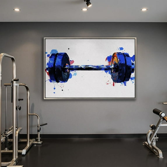 Dumbbell Art, Vibrant Workout Gym Decor Home Decor UNFRAMED Poster ...