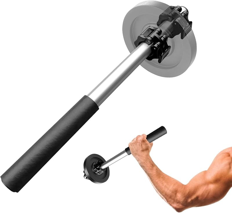 Dumbbell Bar Handle with Lock, Adjustable Forearm Wrist Exerciser, Hand ...