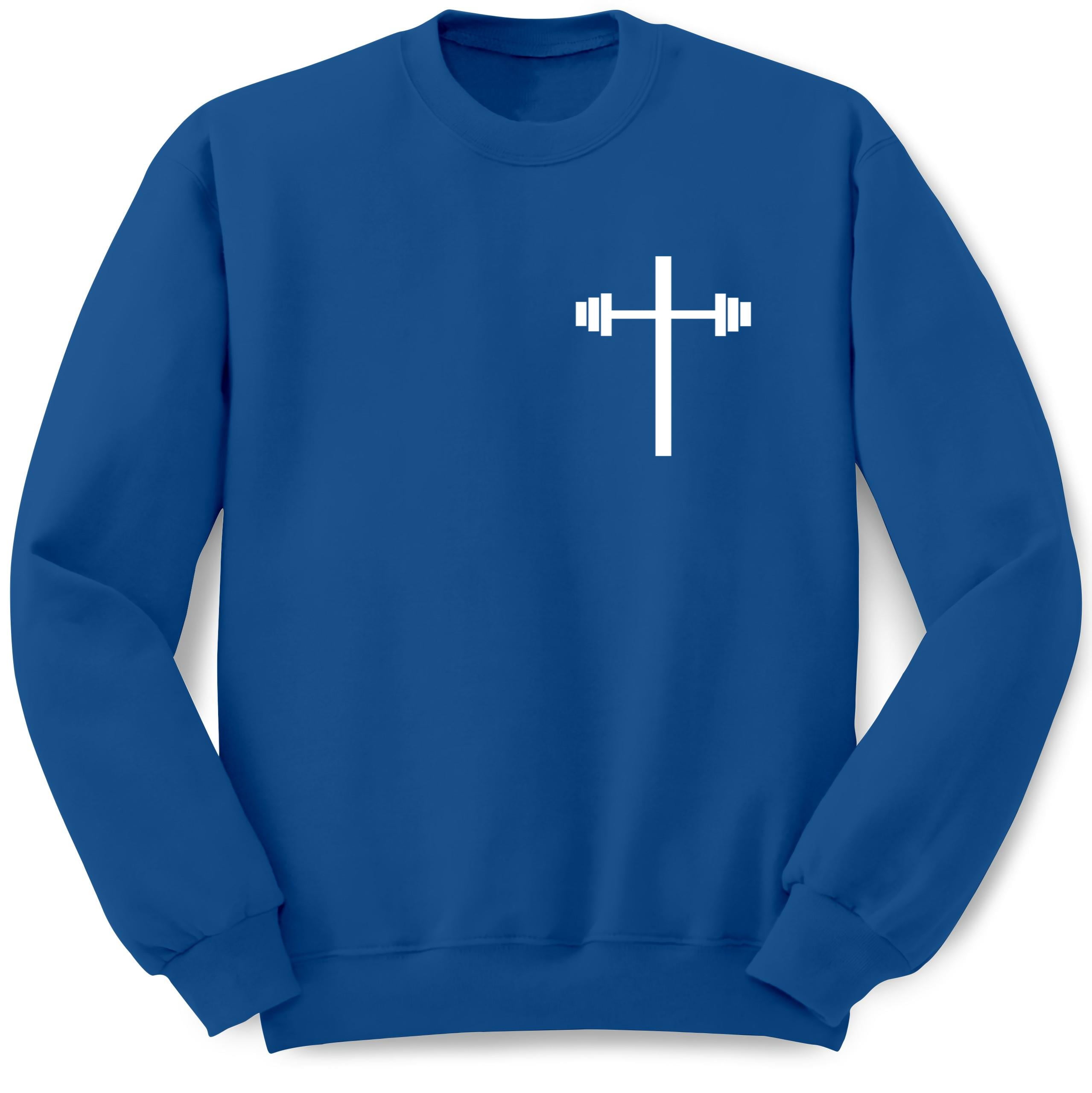 Dumbbell Barbell Cross Christian Gym Workout Lifting Shirt - Walmart.com