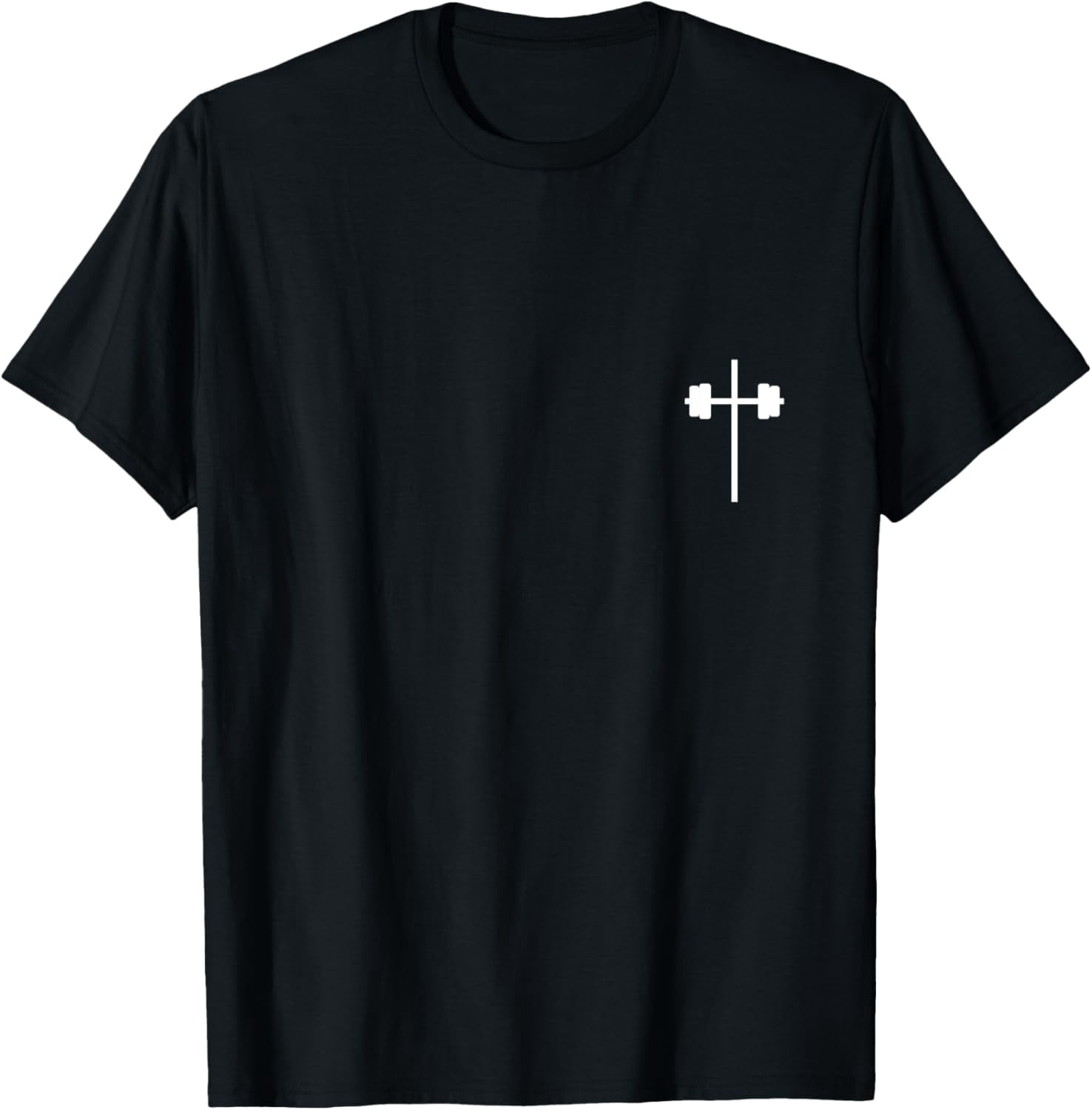 Dumbbell Barbell Cross Christian Gym Workout Lifting T-Shirt men and ...