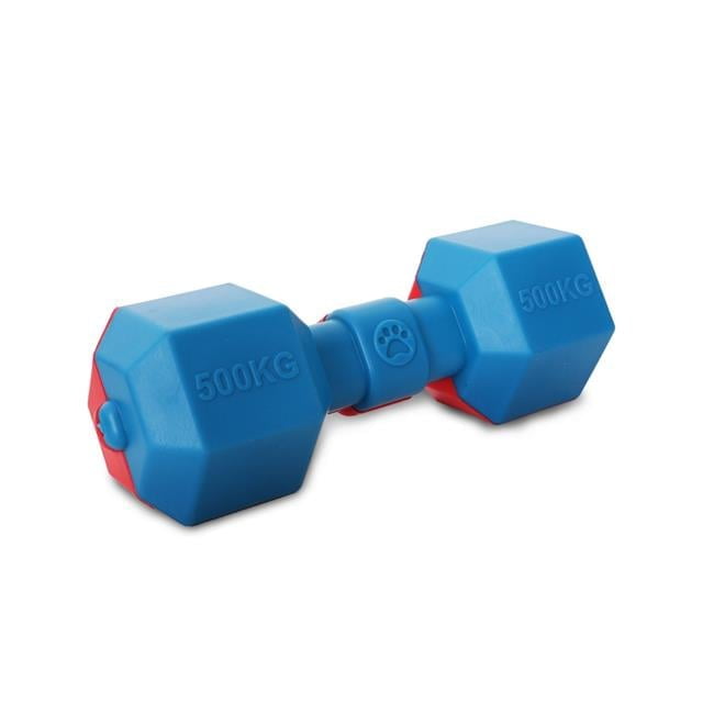 Dumbbell Durable Water Floating Chew & Fetch Dog Toy, Red & Blue - One ...