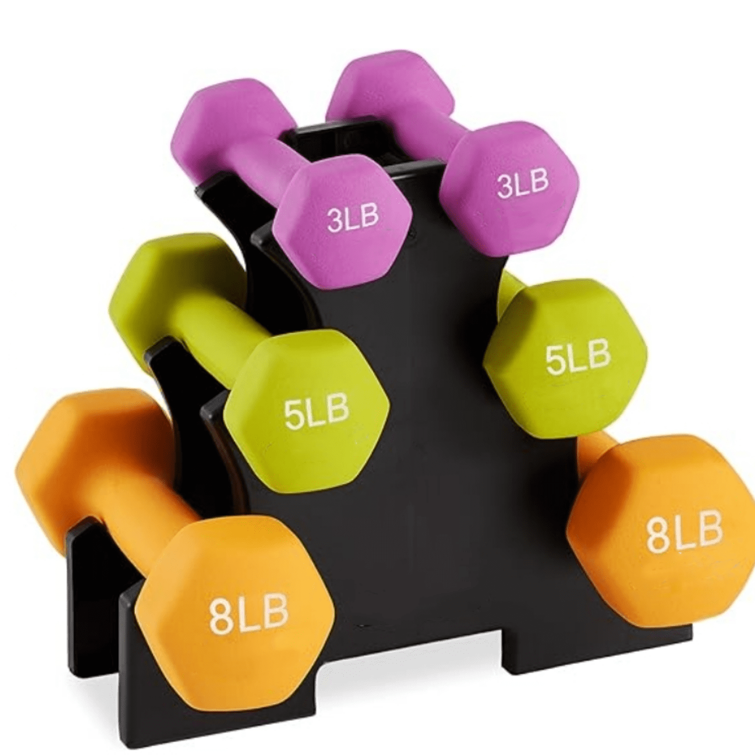 Dumbbell Free Hand Weight Set with Rack, Ideal for Home Exercises to ...