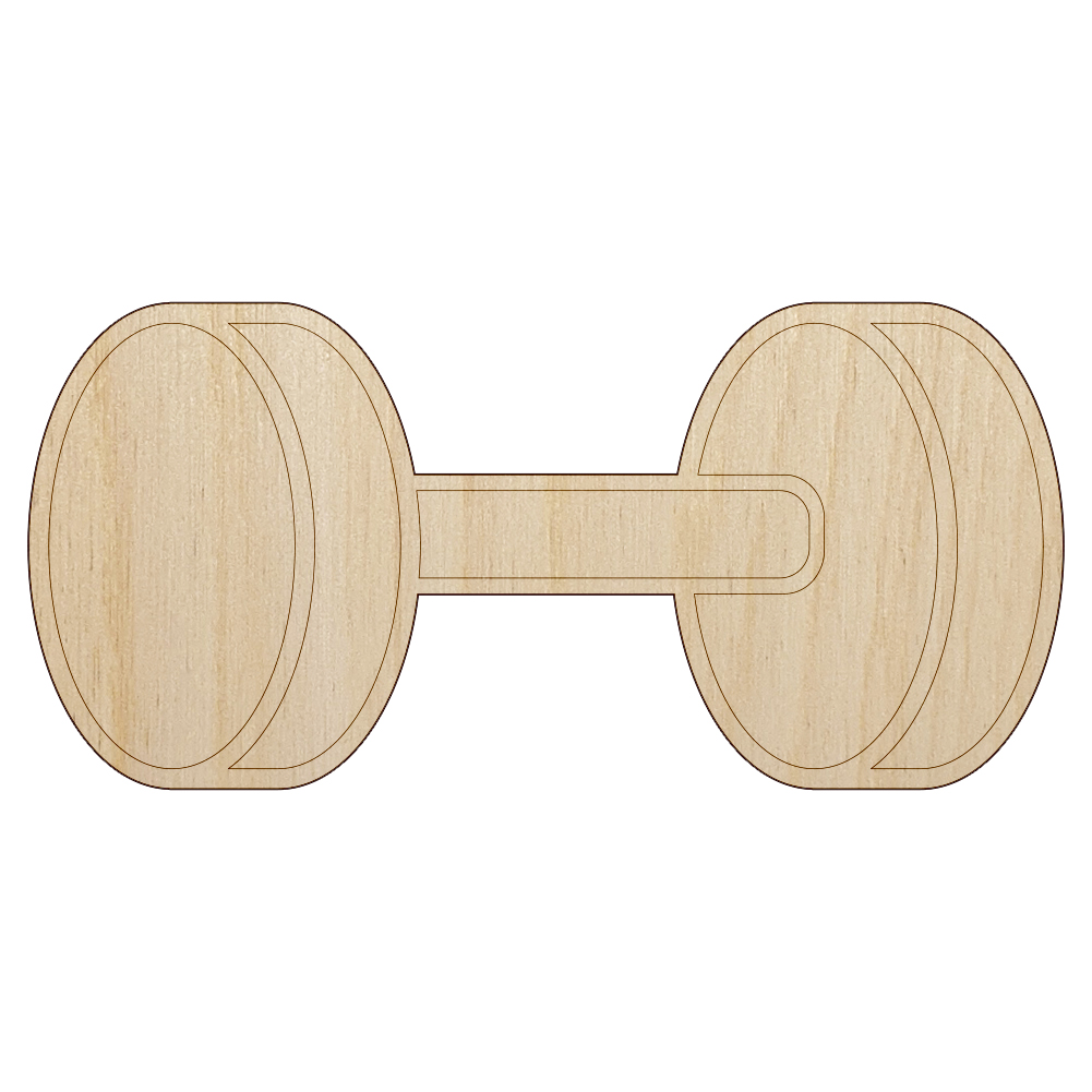 Dumbbell Gym Workout Exercise Wood Shape Unfinished Piece Cutout Craft ...