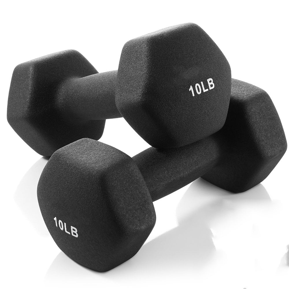 Dumbbell Hand Weight- Neoprene Coated Exercise & Fitness Dumbbell for ...