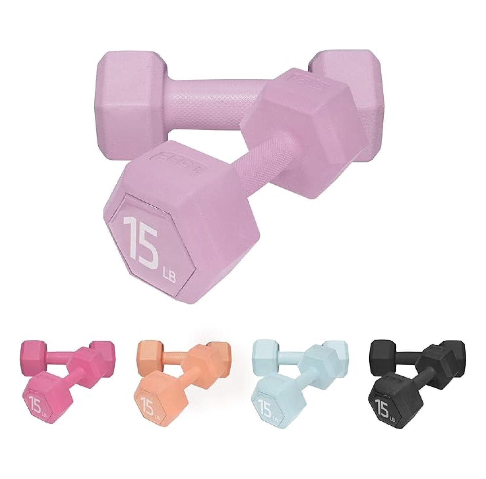 Dumbbell Hand Weight Sets 5/10/15/20/25/36lbs - 5 Colors - Exercise ...