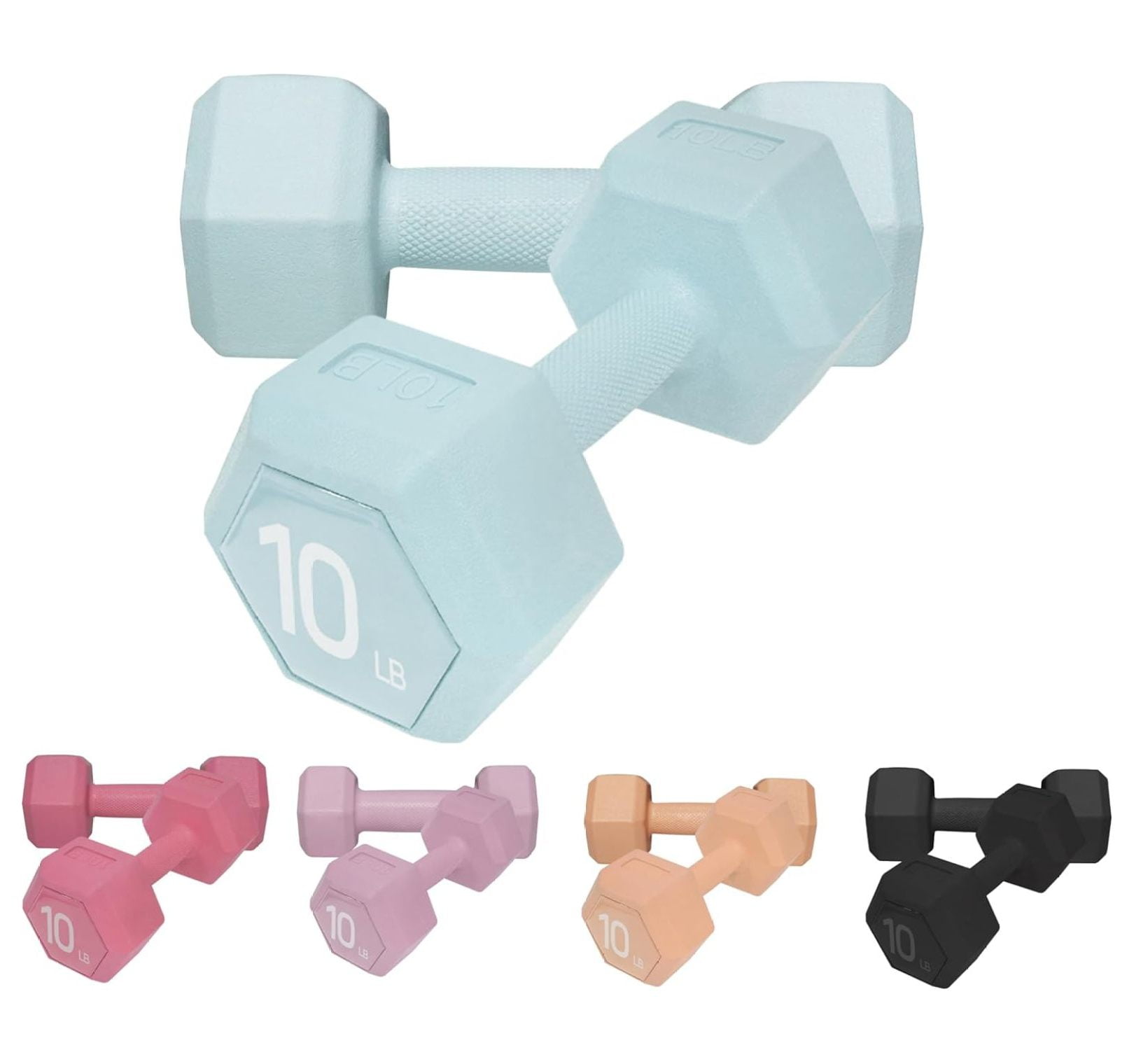 Dumbbell Hand Weight Sets 5/10/15/20/25/36lbs - 5 Colors - Exercise ...