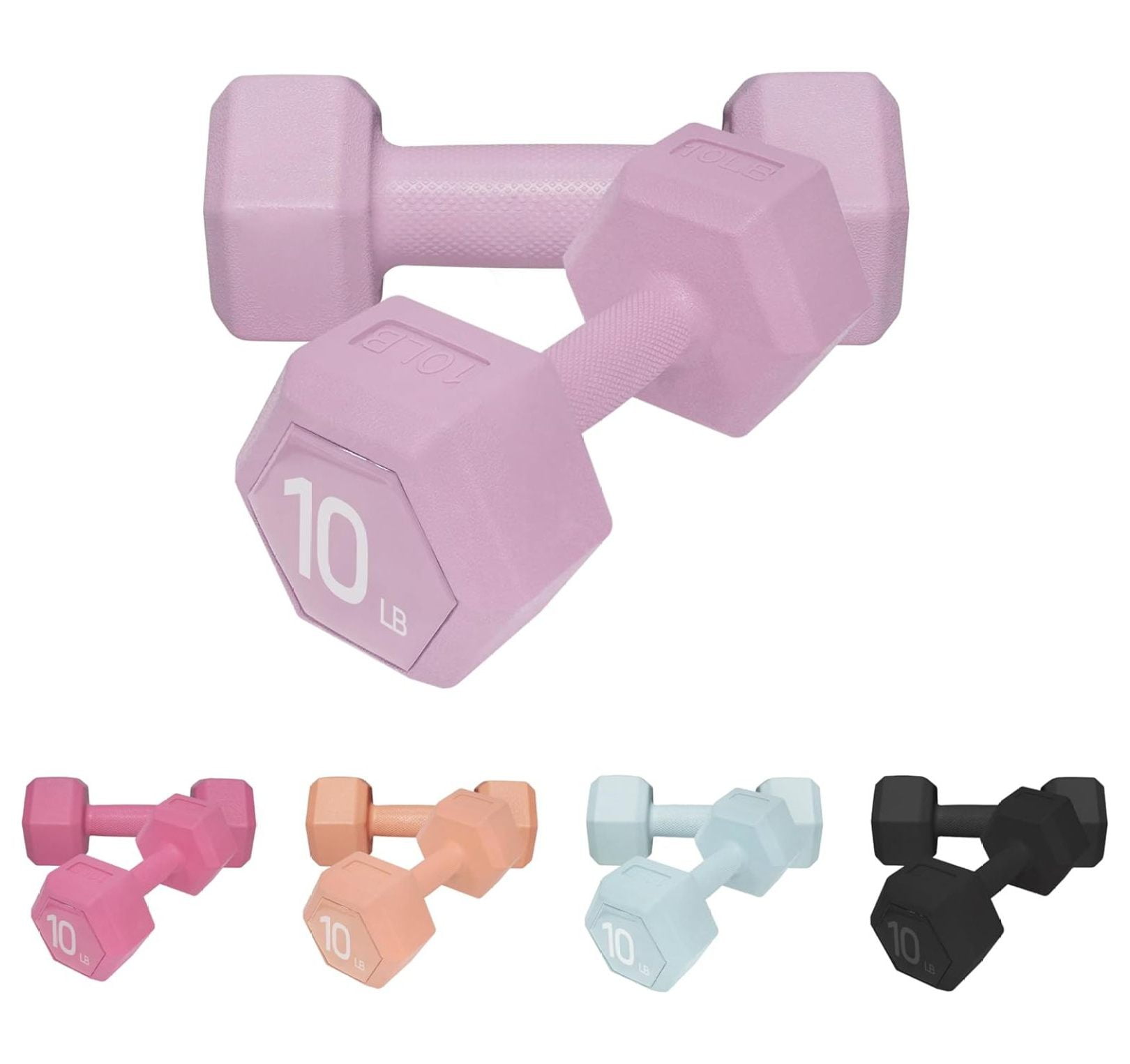 Dumbbell Hand Weight Sets 5/10/15/20/25/36lbs - 5 Colors - Exercise ...