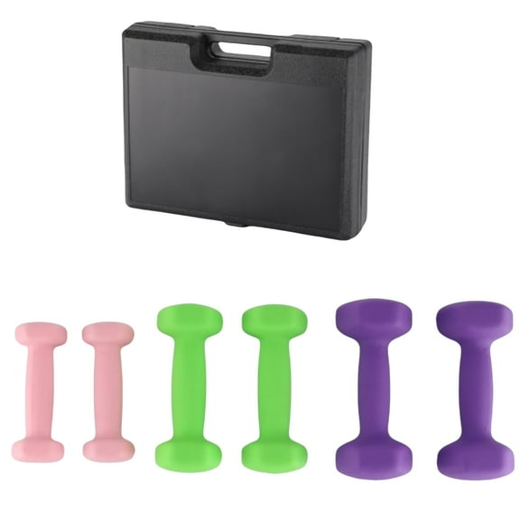 BalanceFrom 20 lb Neoprene Coated Iron Dumbbell Hex Weights Set with ...