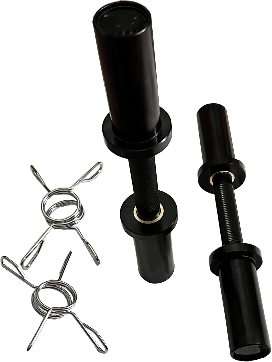 Dumbbell Handles with 2 Pairs of collars clips, Olympic Loadable ...