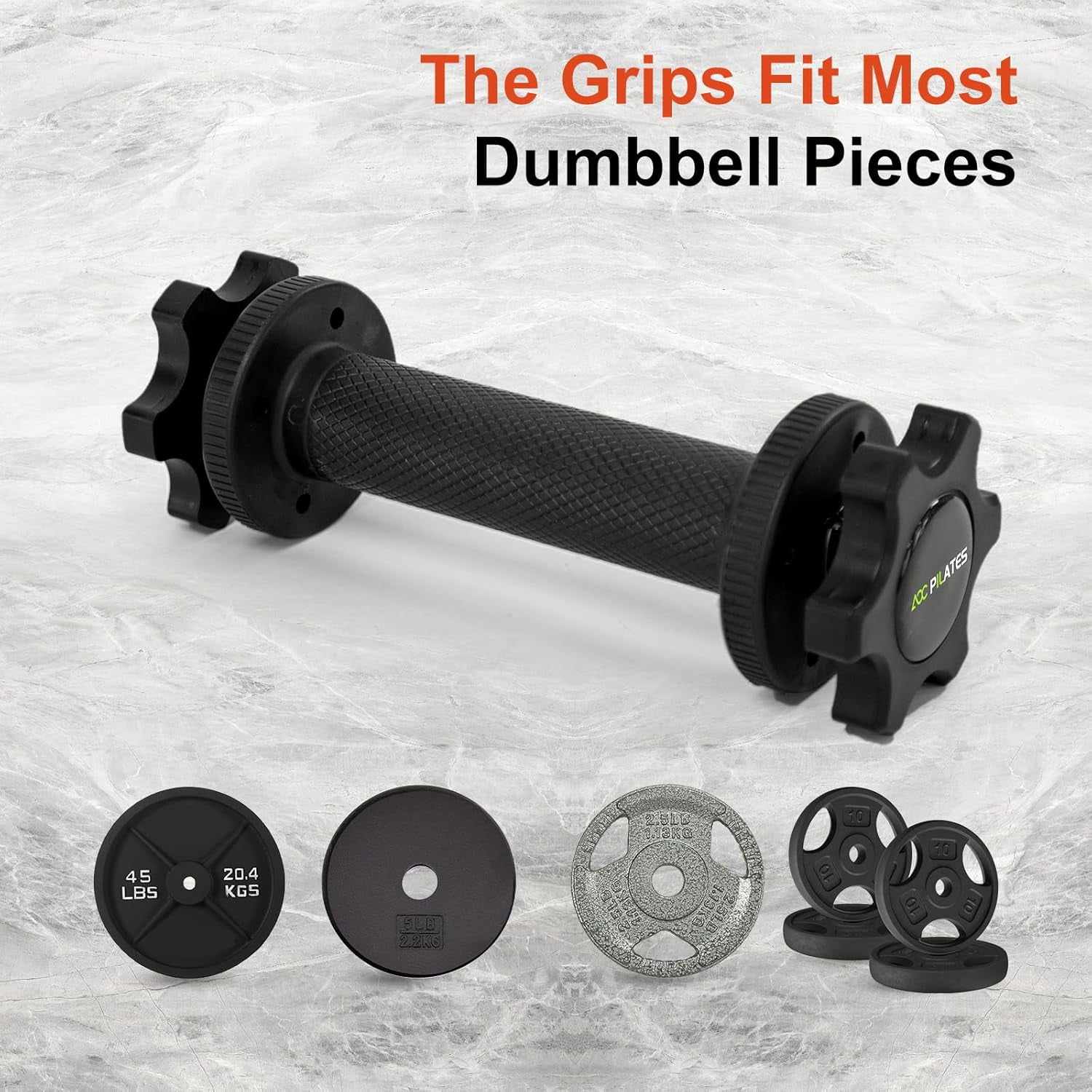 Dumbbell Handles Pair Universal Handle, Adjustable Dumbbell Bar Fit 1 ...