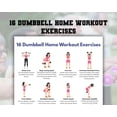 Dumbbell Home Exercise Poster For Women, Exercise Poster, Home Fitness ...